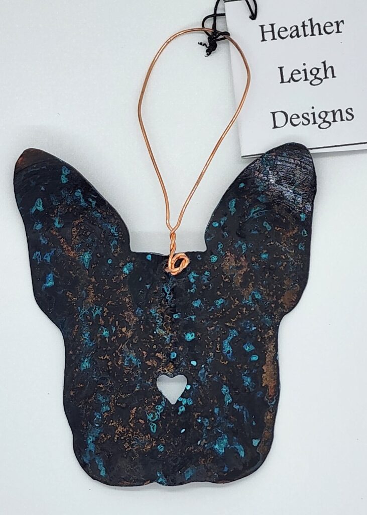 Frenchie love ornament - Heather Leigh Designs